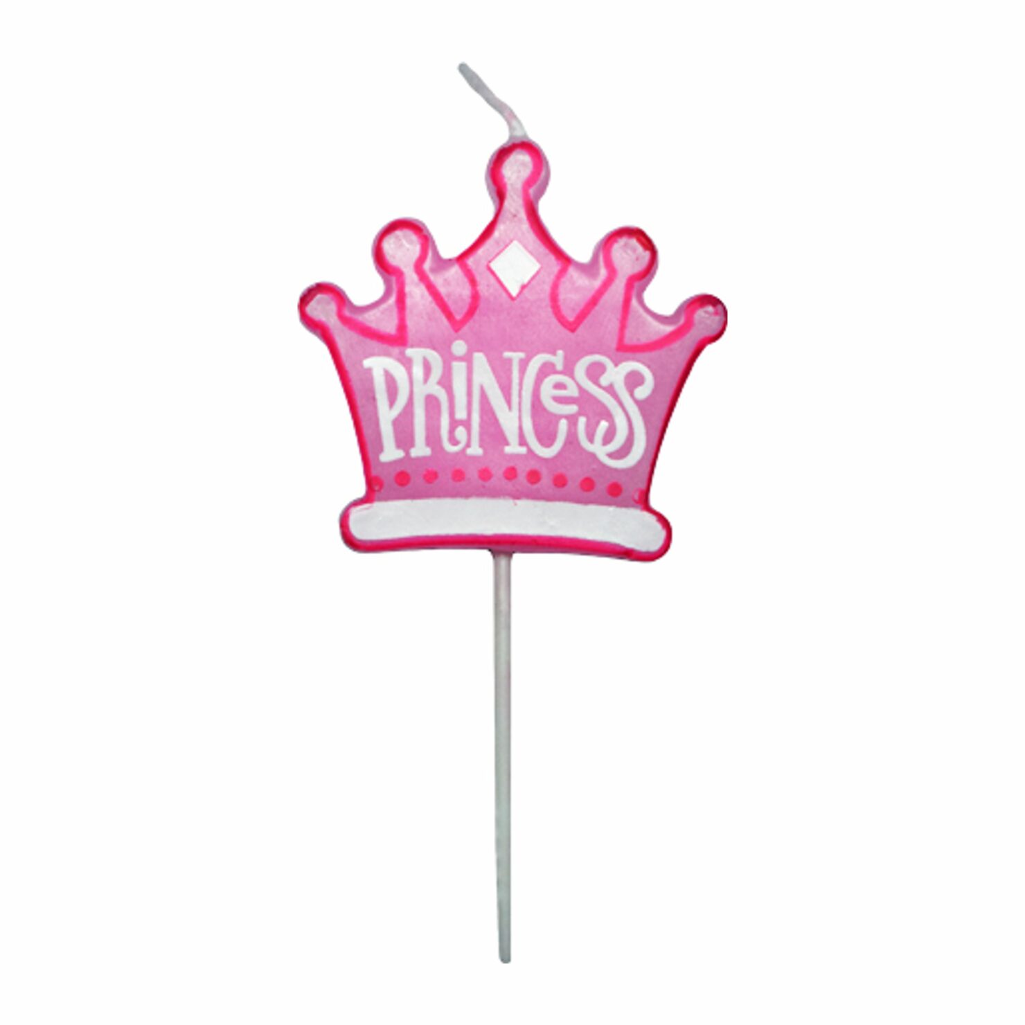 Bakdekoration "Princess" krona Rosa - Festfabriken.se