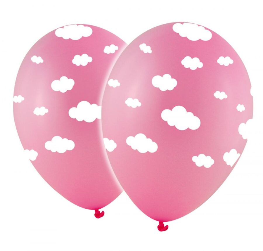 Latexballong Baby Rosa Moln 10-pack - Festfabriken.se