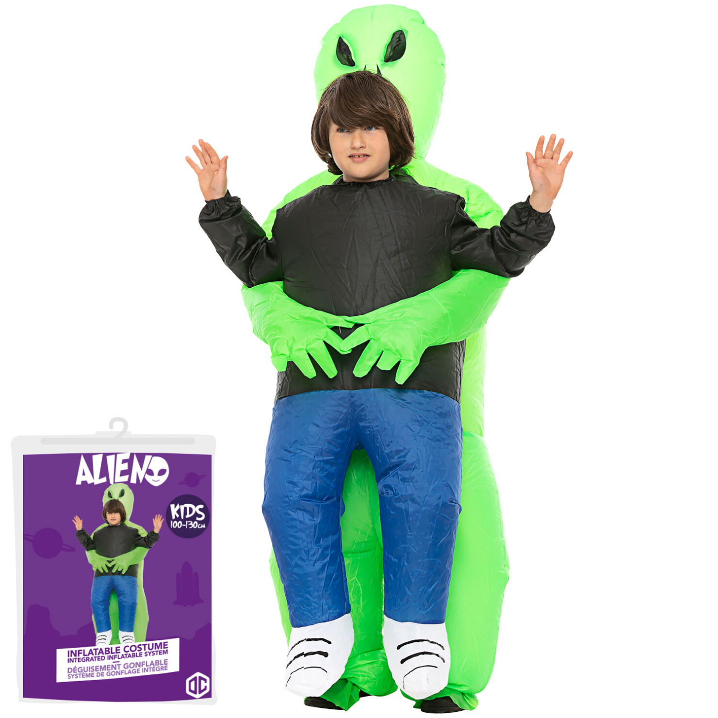 Uppblåsbar Bärande Alien dräkt / Kostym Barn strl - Festfabriken.se