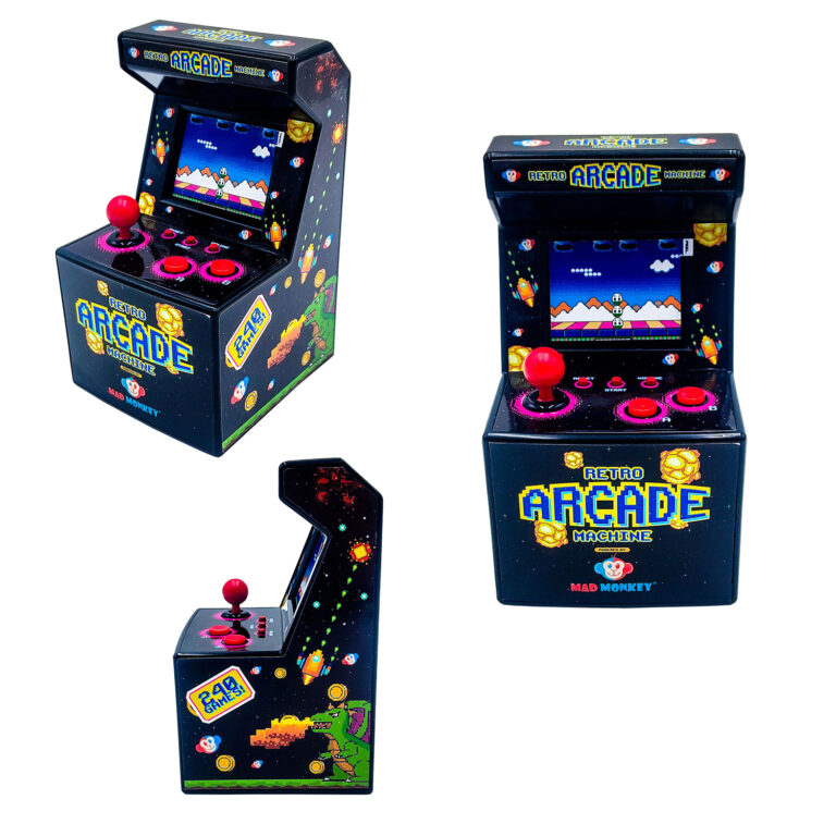 Retro Arcade spel Maskin Mini 8-bit inkl 240st spel - Festfabriken.se